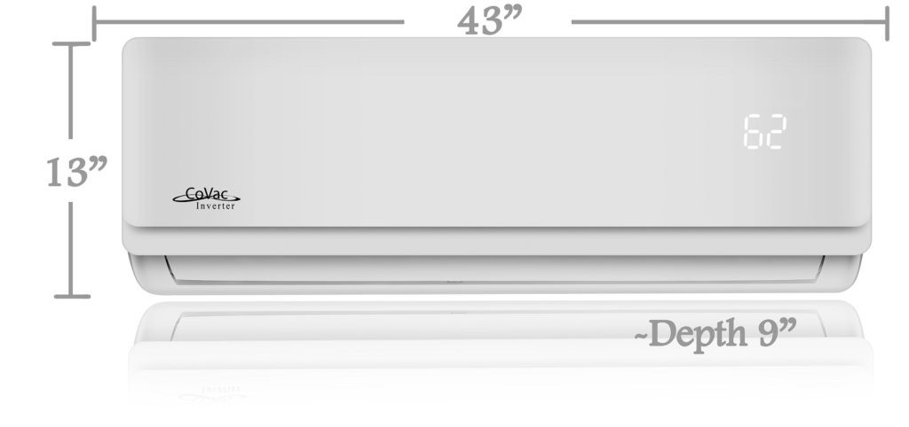CoVac 36,000 BTU Ductless Mini-Split Air and Heat Pump 240v Series-4 ...
